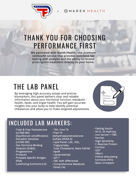 Marek Health - Blood Lab Panels – performancefirstus